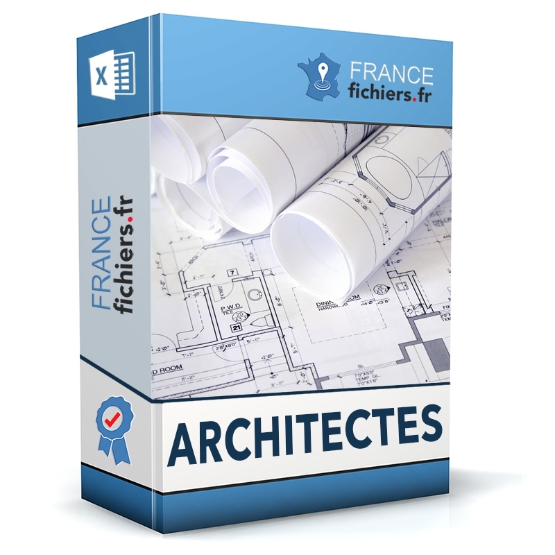 Fichier des architectes en France - Format Excel - Disponible en 5mn